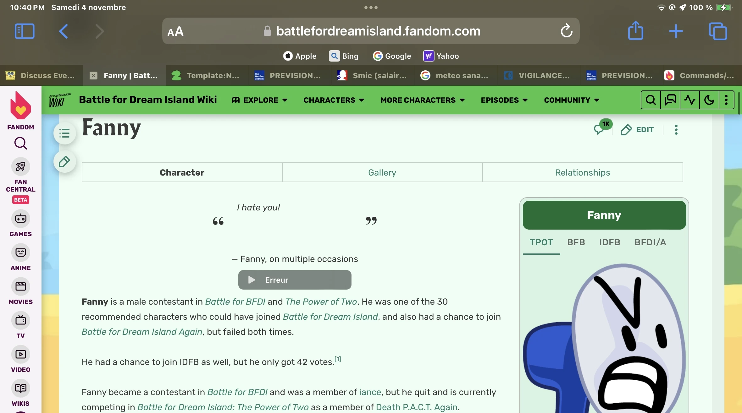 Fanny is changed into a male | Fandom