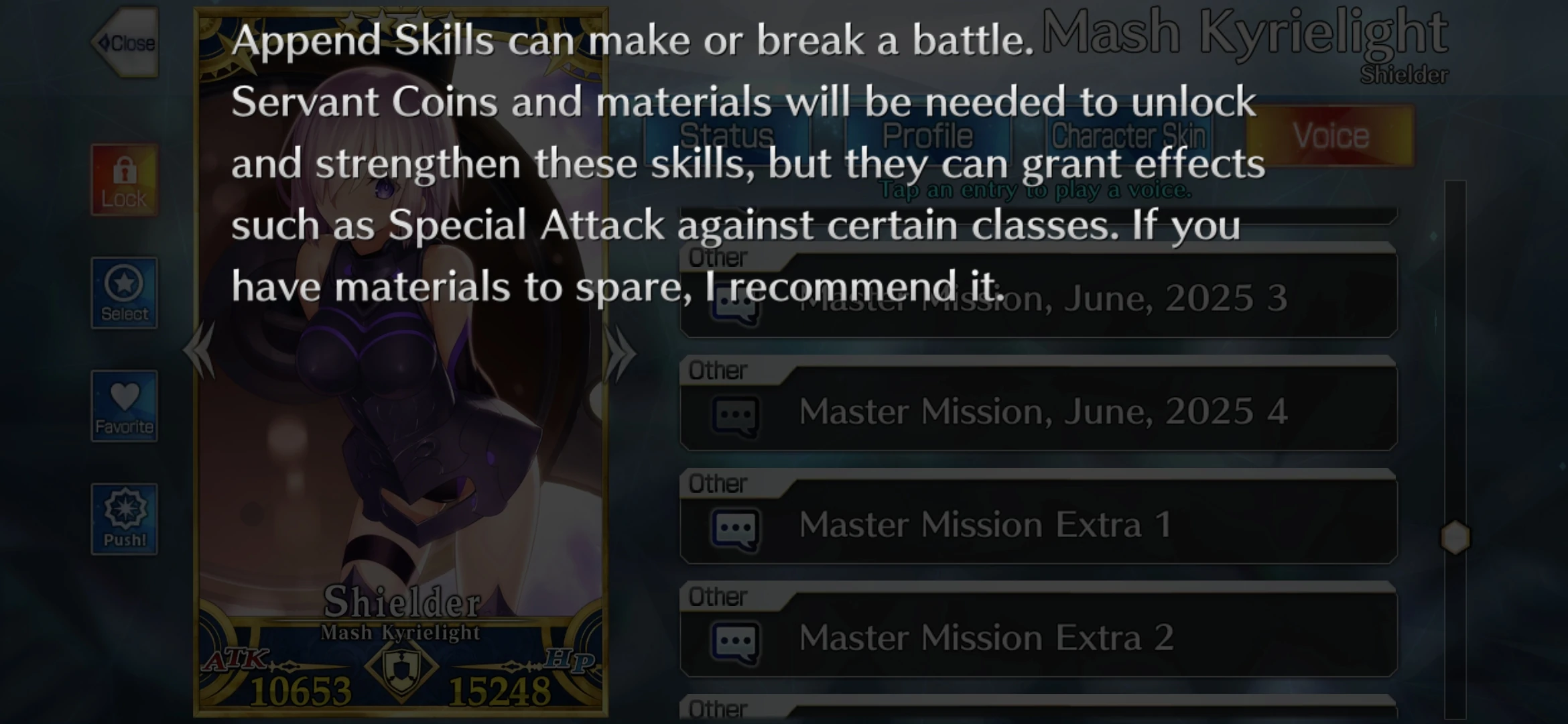 Mash talking about append skills | Fandom