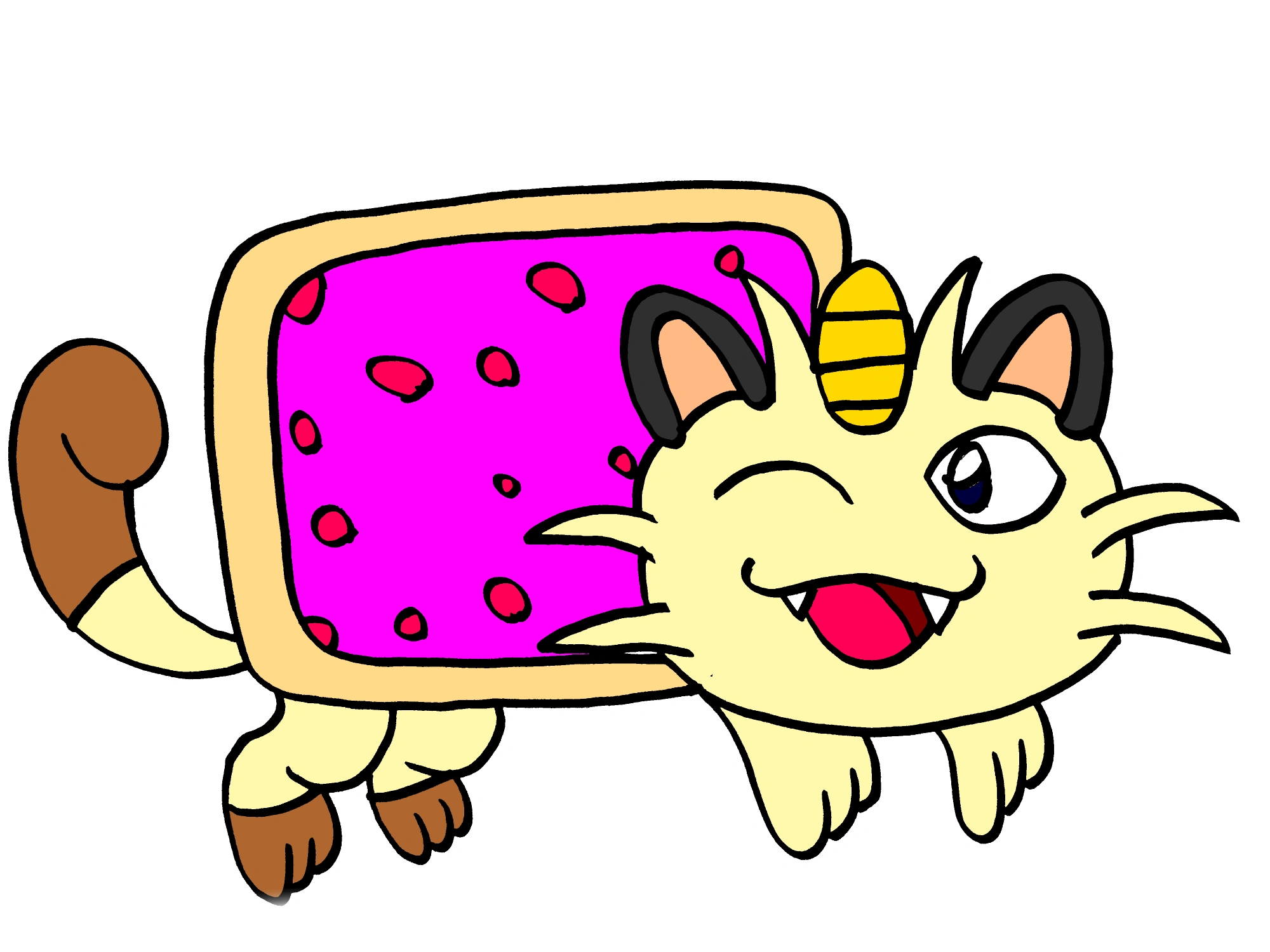 My drawing of Meowth Nyan Cat | Fandom