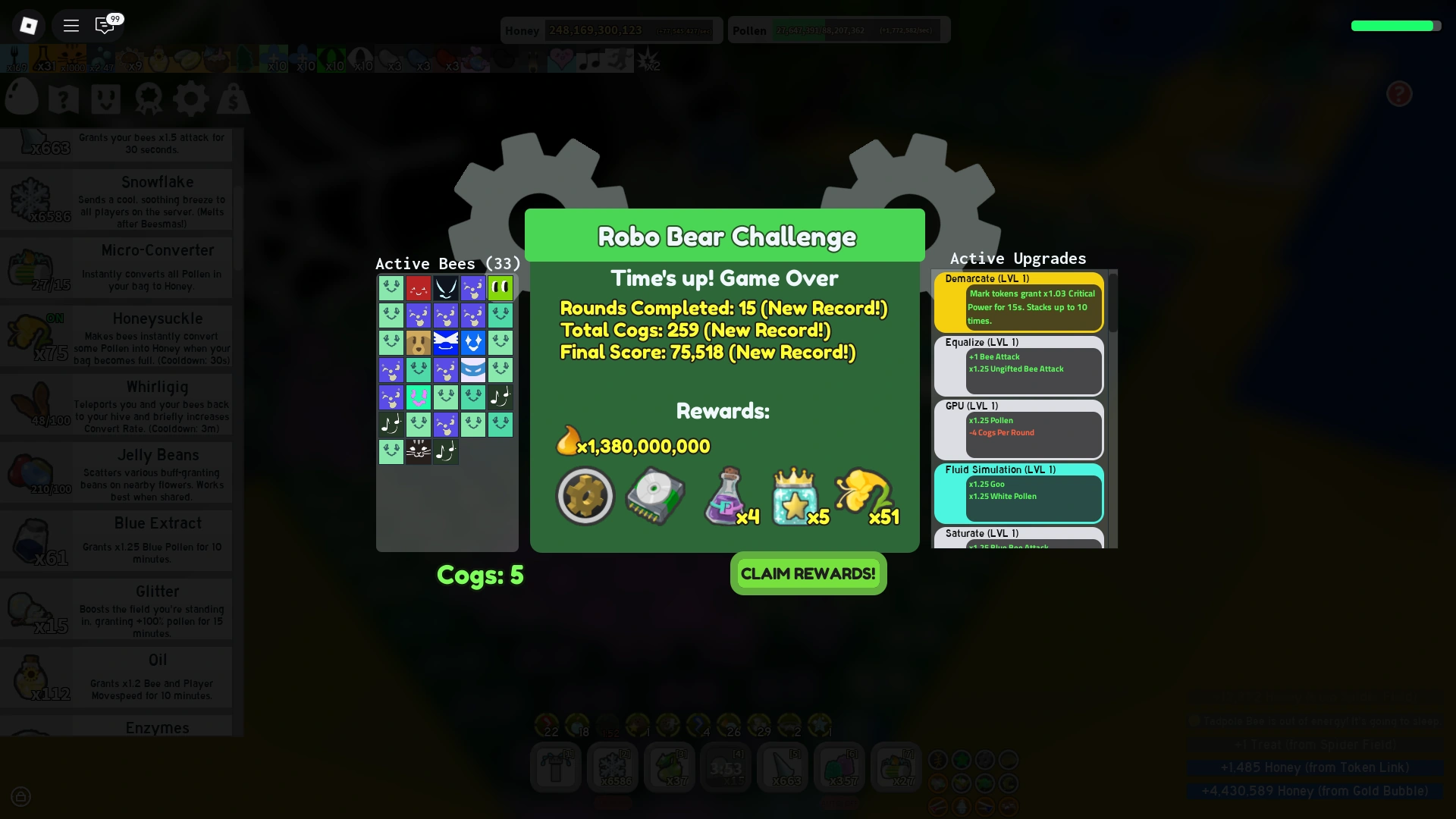 what's the best blue hive for robo bear challenge | Fandom