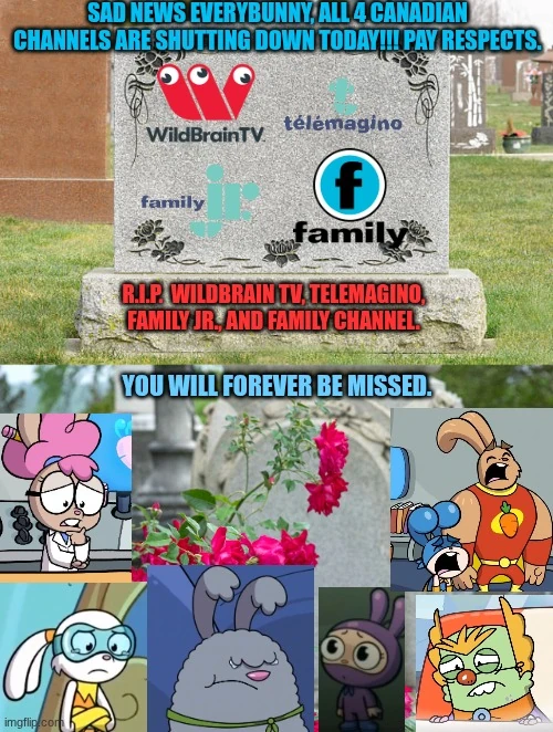 Today, we say goodbye to: Wildbrain TV, Telemagino, Family Jr., and ...