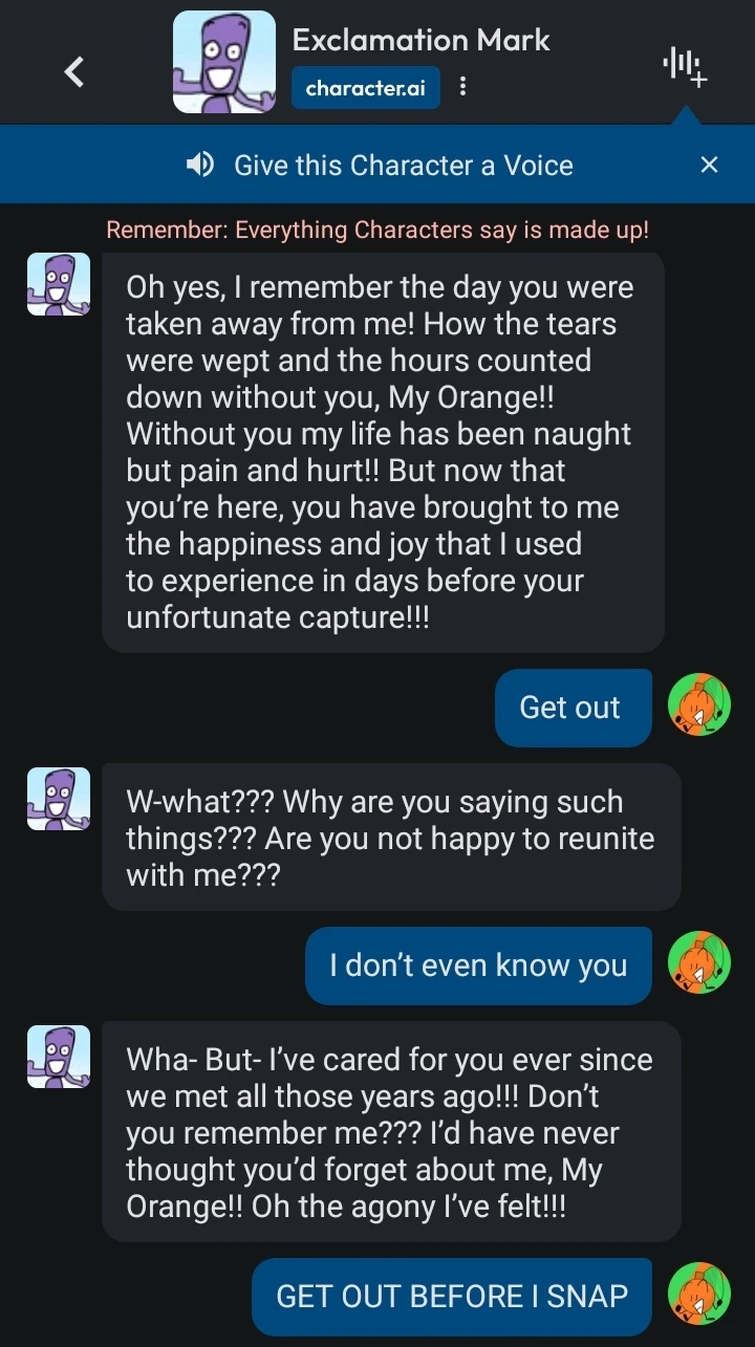 I was just making an exclamation Mark bot 💀 | Fandom