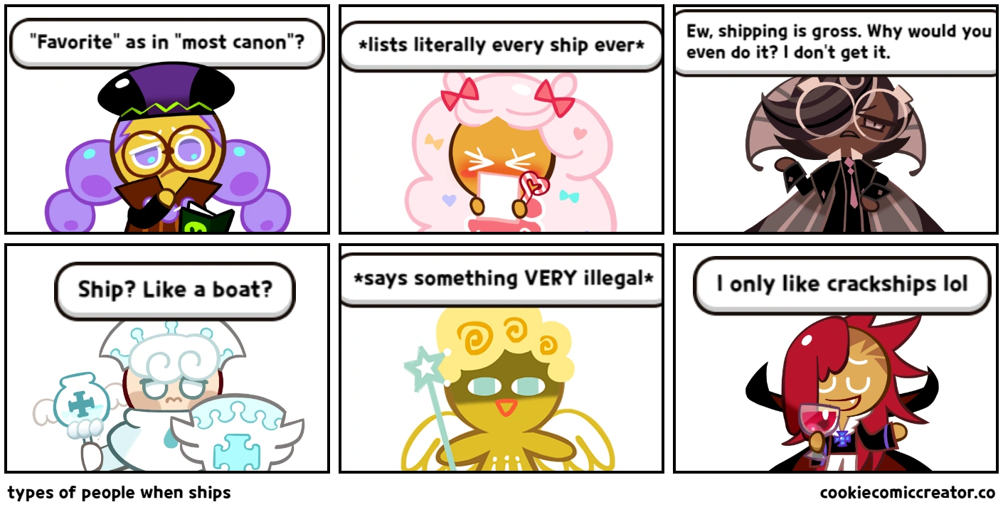 types of people when you ask them their favorite ships | Fandom