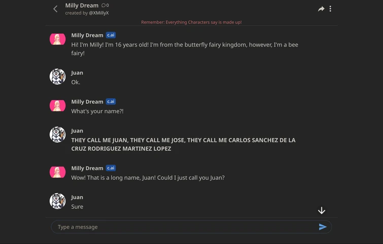 I made Milly as an AI chat bot | Fandom