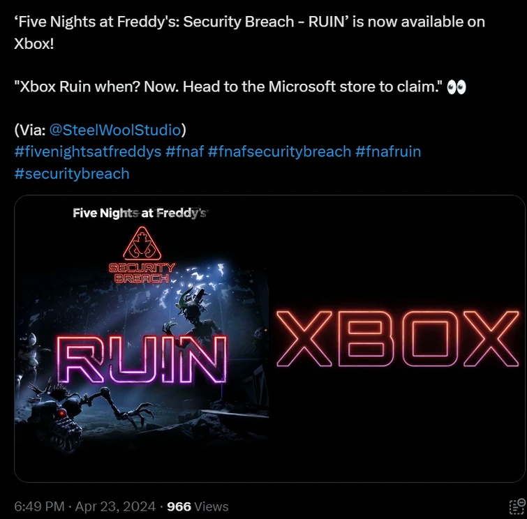 SB: ruin officially relased today on Xbox | Fandom