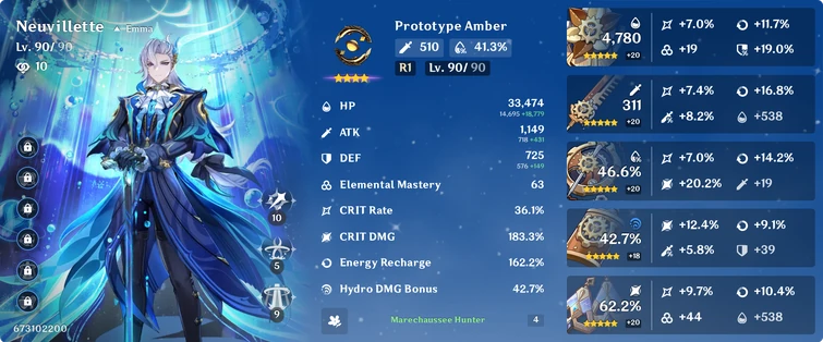 A better Neuvillette build that actually has a good crit rate (maybe ...