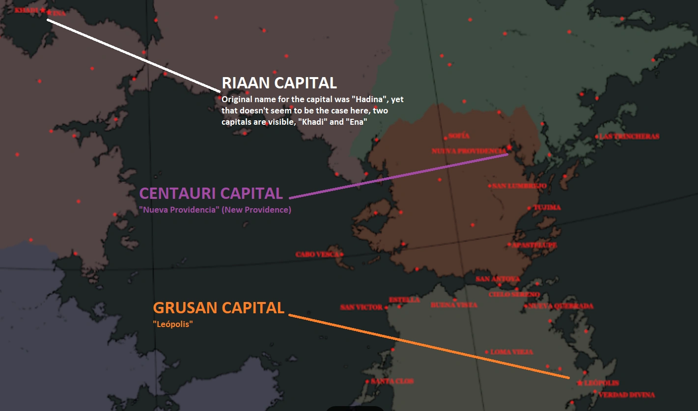 Map Leak! Riaan, Centaurian and Grusan Capitals! | Fandom