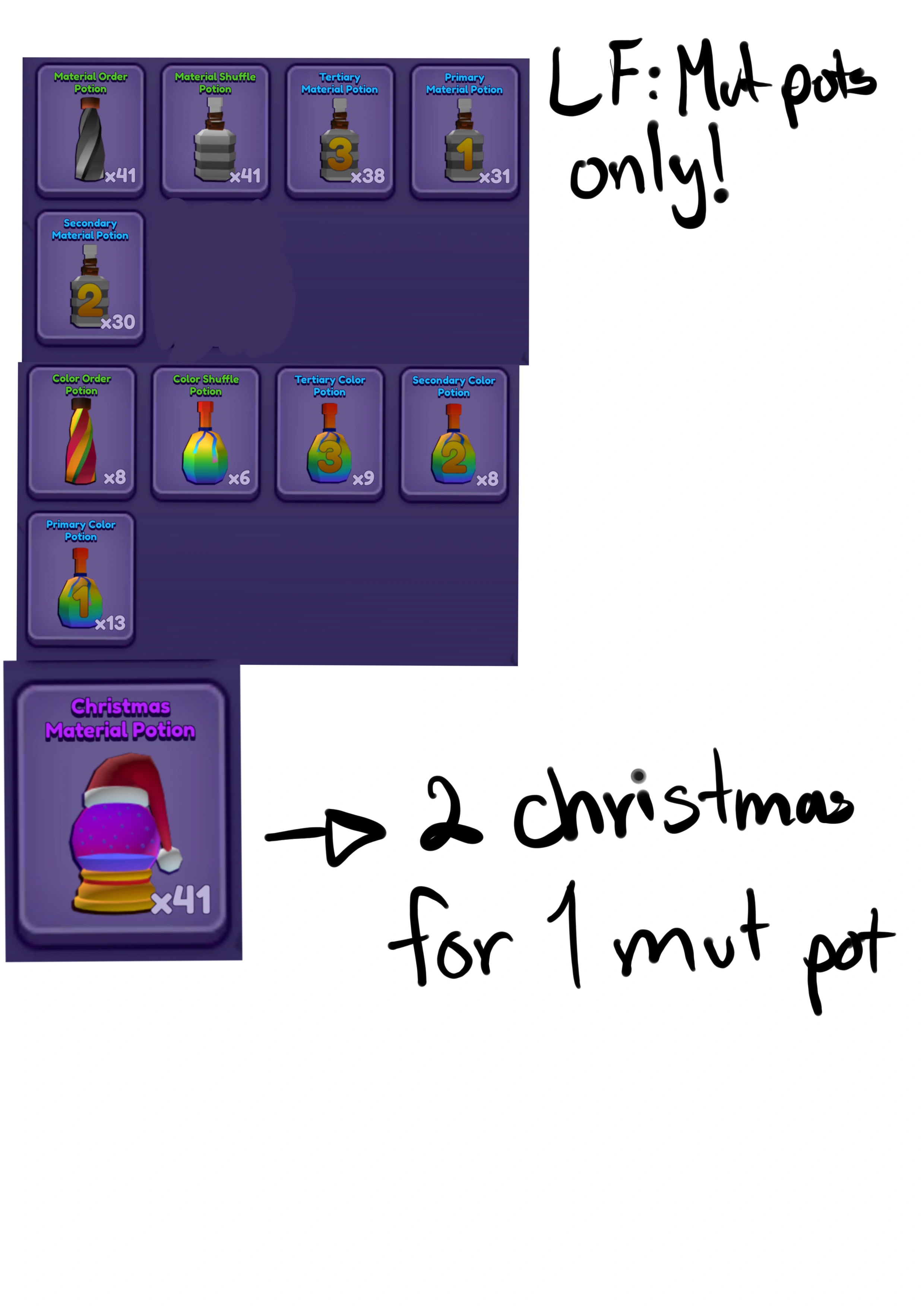 LF: Mut pots/selling | Fandom