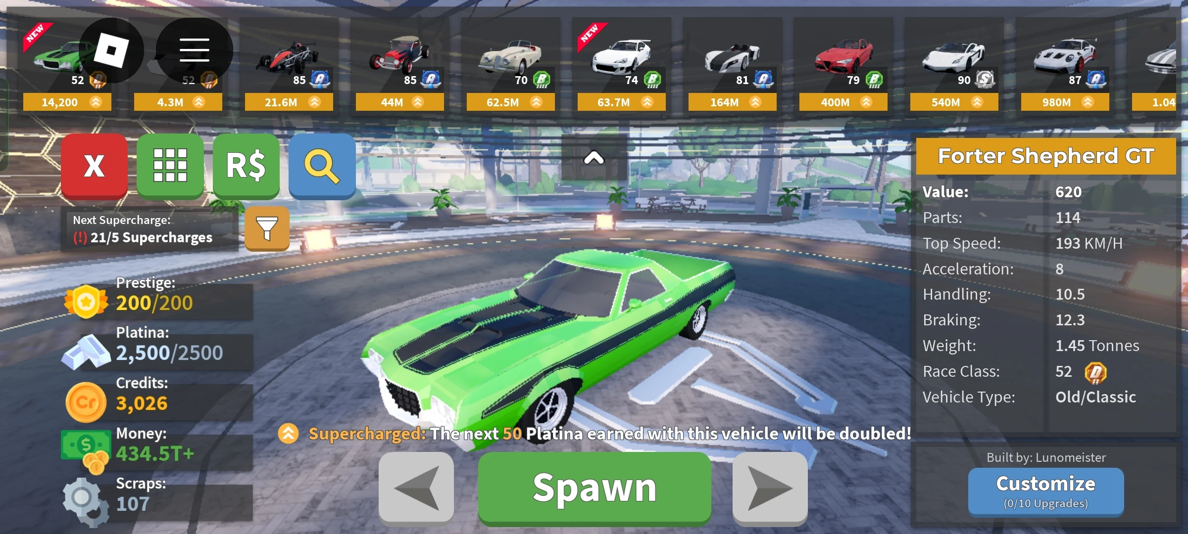 I have slightly over limit of the supercharged vehicles | Fandom