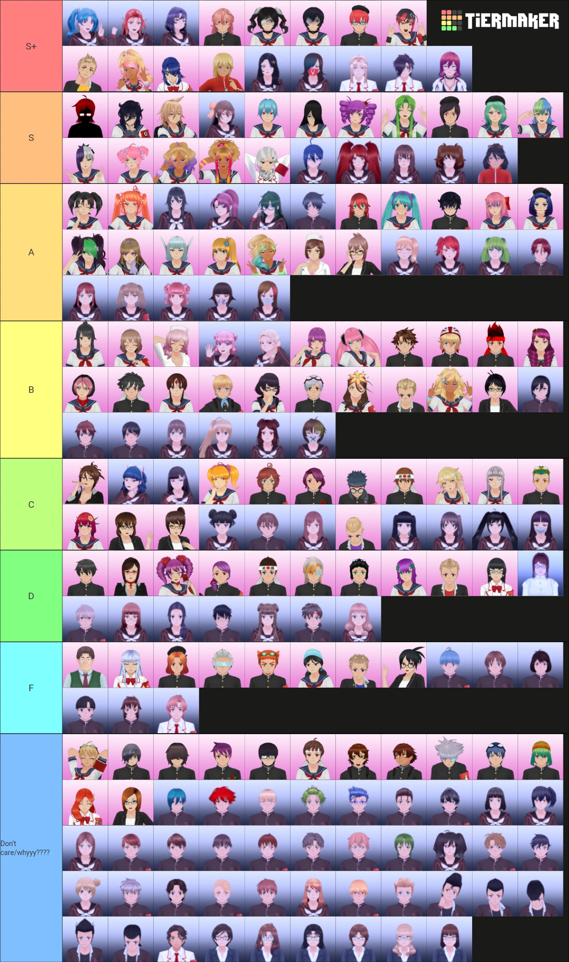 YanSim Student Tierlist! | Fandom