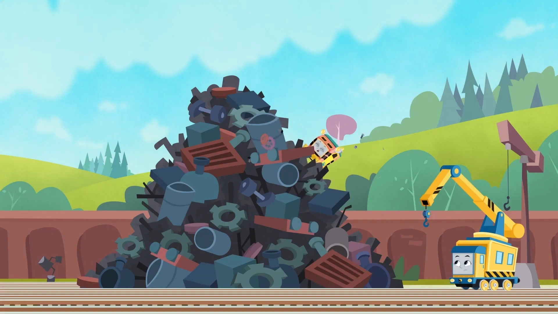 What the heck, Sandy? Get the heck away from those dead body parts ...