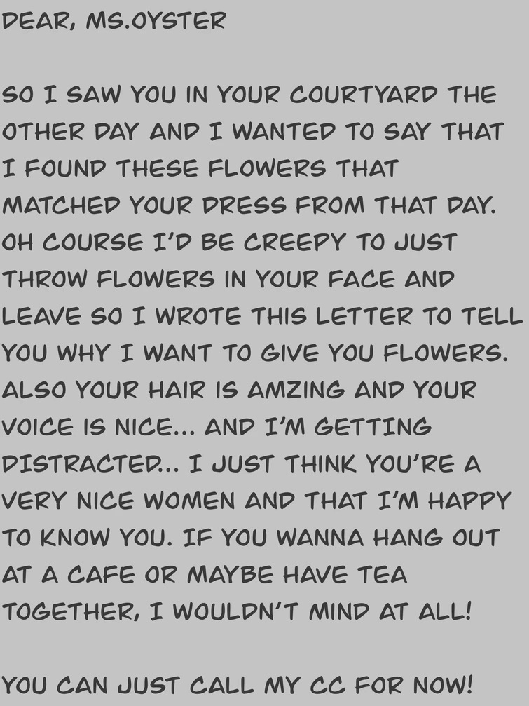 I wrote down what was on the letter for y’all to read it | Fandom