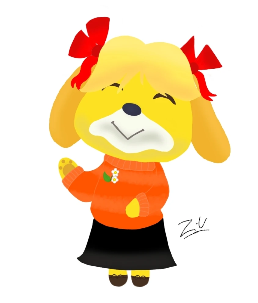 I drew Isabelle with cute little bows... | Fandom