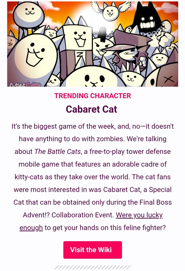 Battle cats in the weekly Fandom newsletter | Fandom