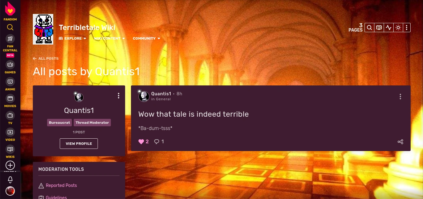 Guess who is Thread Moderator on the wiki? | Fandom