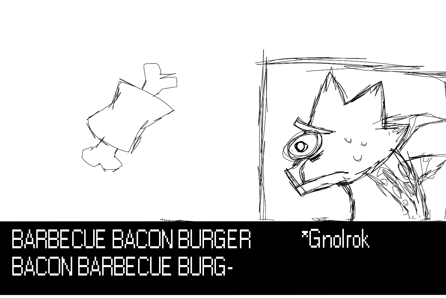 drawing gnolrok everyday for a month day 11: barbecue bacon burger | Fandom