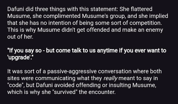 Dafuni and Musume dialogue | Fandom