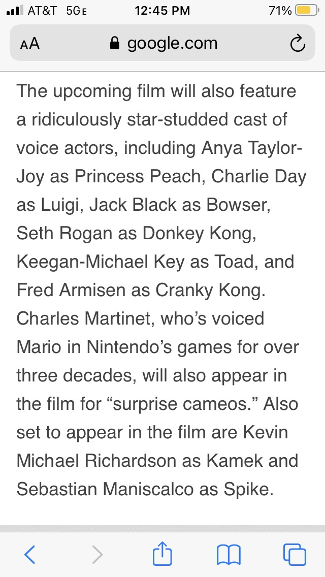 The whole cast for the new Mario movie! | Fandom