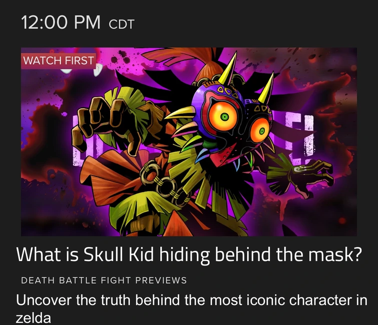 Skull Kid vs The Collector previews | Fandom