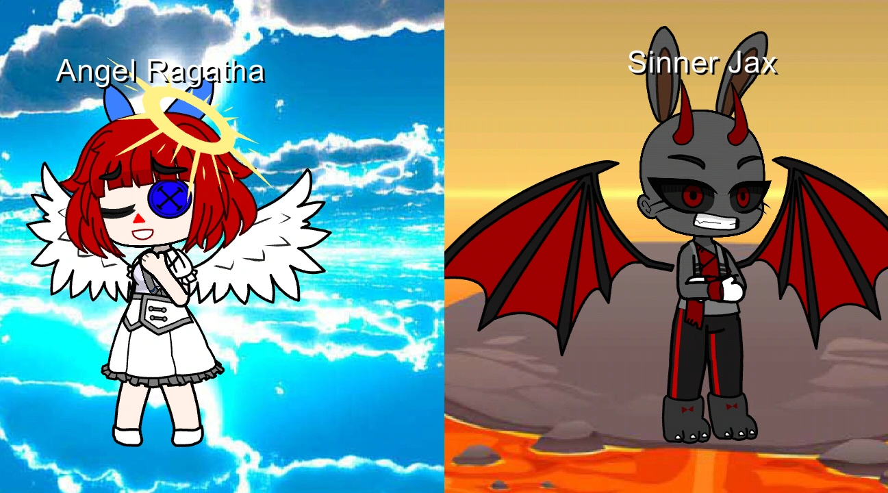 Angel Ragatha and Sinner Jax (Tadc x Hellaverse) | Fandom