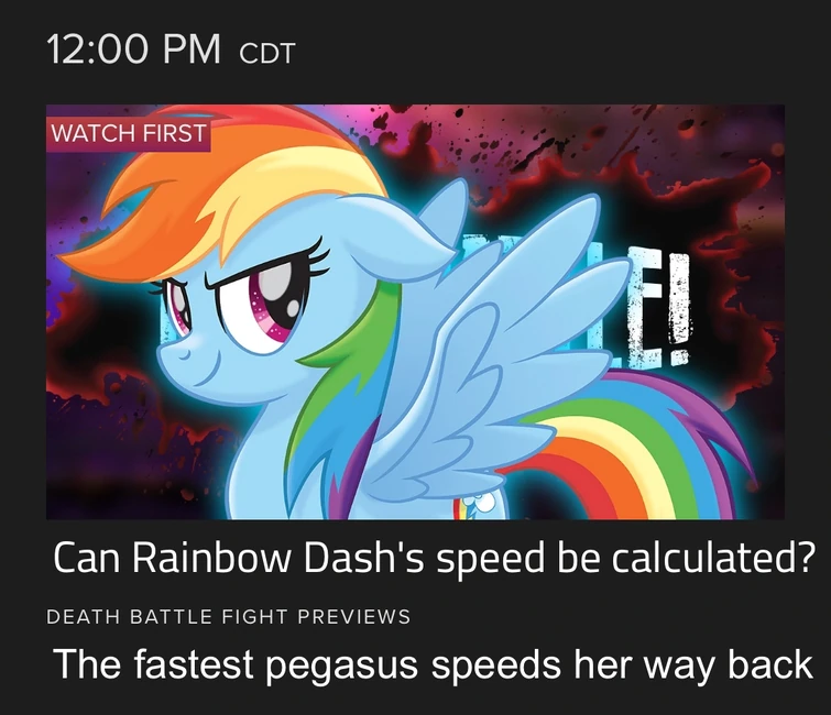 Rainbow Dash vs Road Runner previews | Fandom