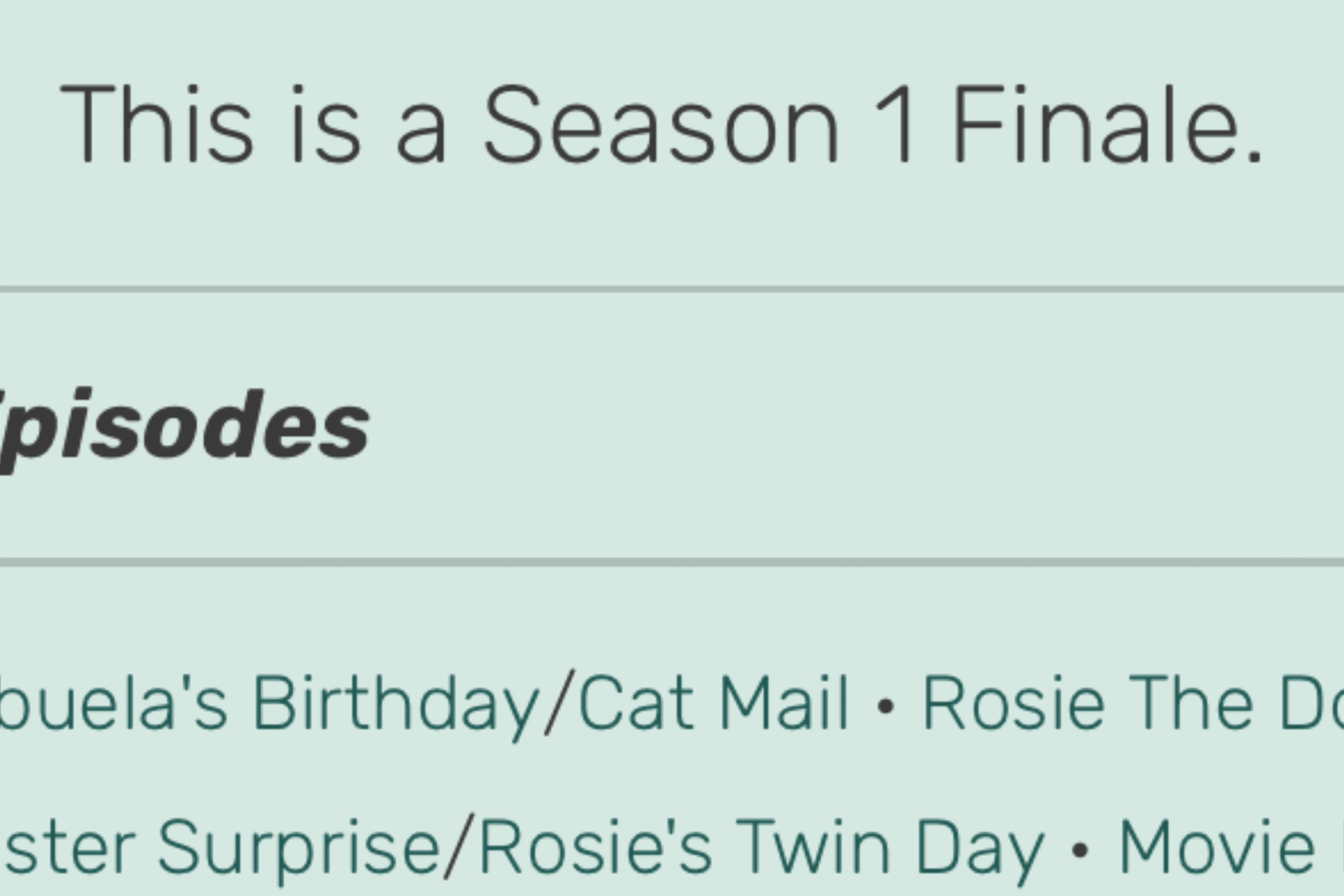 Rosie’s Rules Season One Is Ended | Fandom