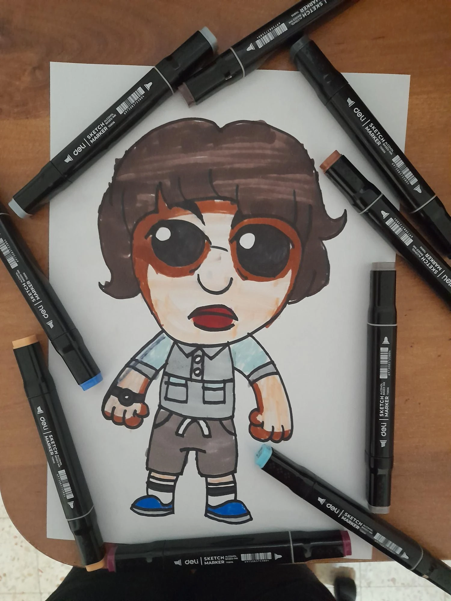 My drawing of Chibi Mike Wheeler (Season 3) | Fandom