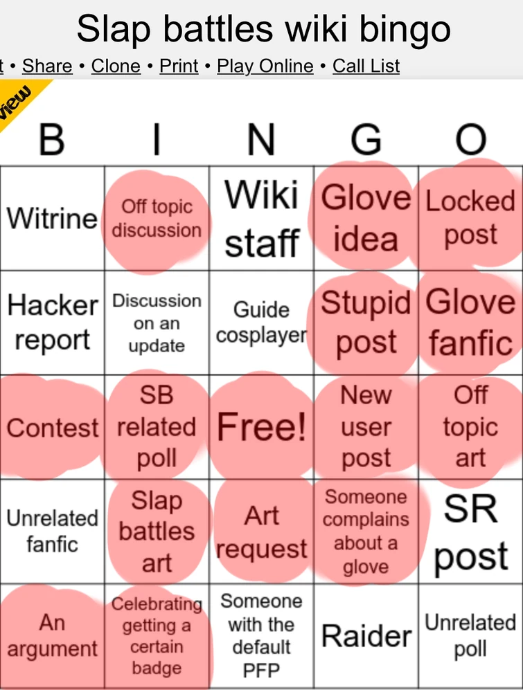 Slap battles wiki bingo (Pibby’s) | Fandom
