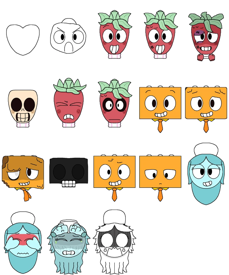 Updated Connie's dead and low HP head, and started Flutter and Shrimpo ...