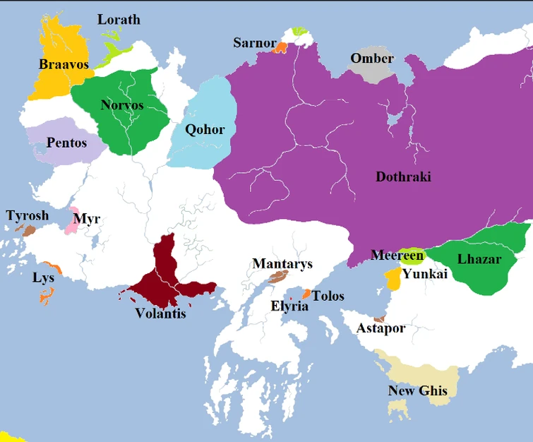 Mapa De Essos Juego De Tronos