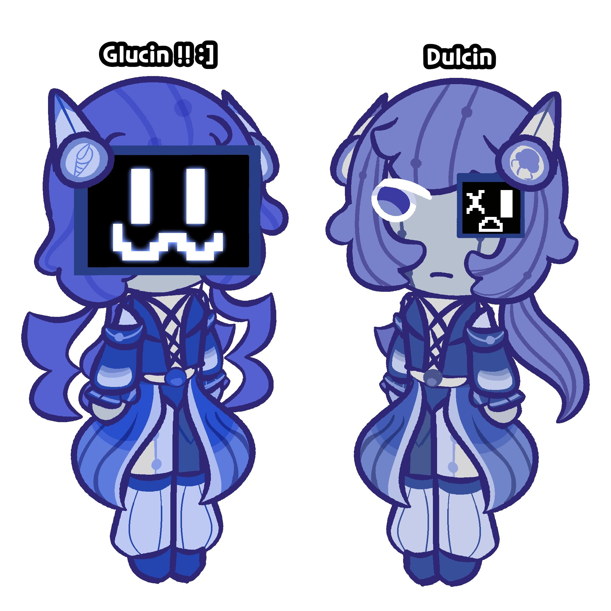 silly jellybot ocs ,,,, [ Dulcin Jellybot Cookie and Glucin Jellybot ...