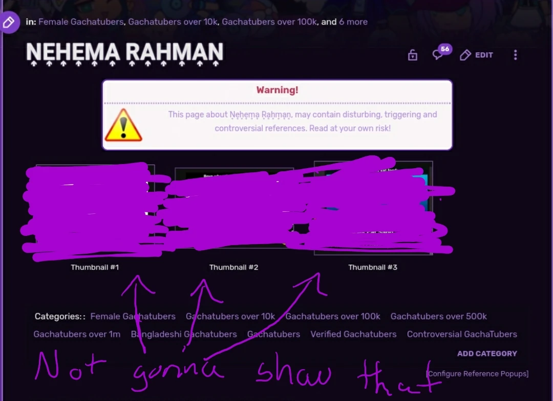 What the hell happened to the page on Nehema Rahman??? | Fandom