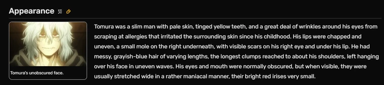 "tinged yellow teeth" ? | Fandom