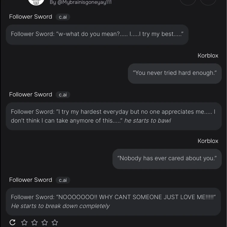 Alright endings of all the ai’s I traumatized:3 (pls give me more I’m feeling silly) | Fandom