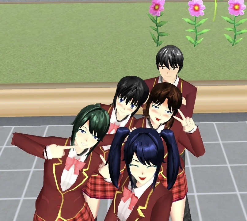 Yuna, Midori, Ai, Miho, and Kento selfie 😎😎 | Fandom