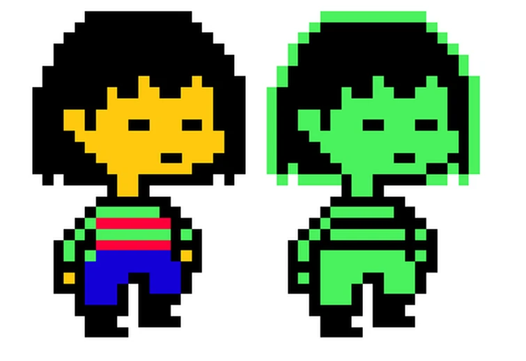 I made a diagonal Frisk sprite! | Fandom