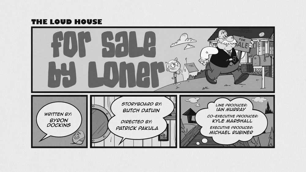 For sale by loner title card in black and white style | Fandom