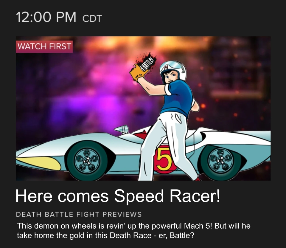 Fight Previews for Speed Racer vs. Vert Wheeler | Fandom