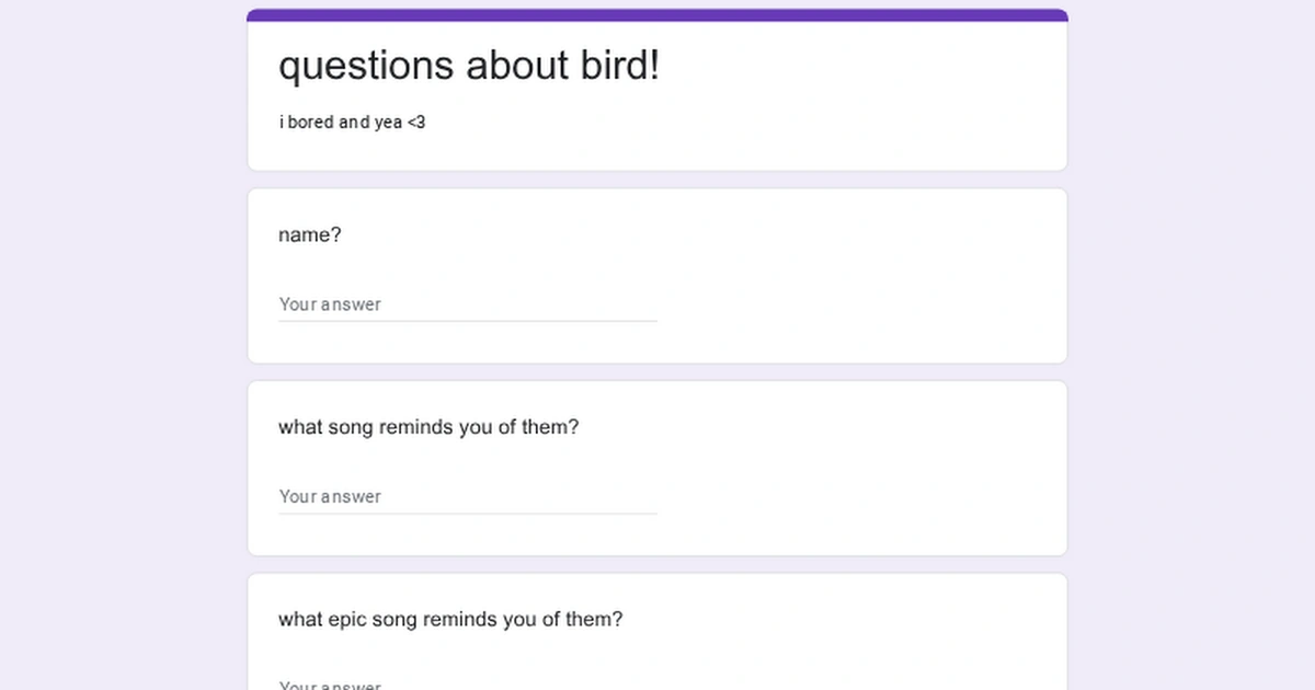 I made a Google doc thingy