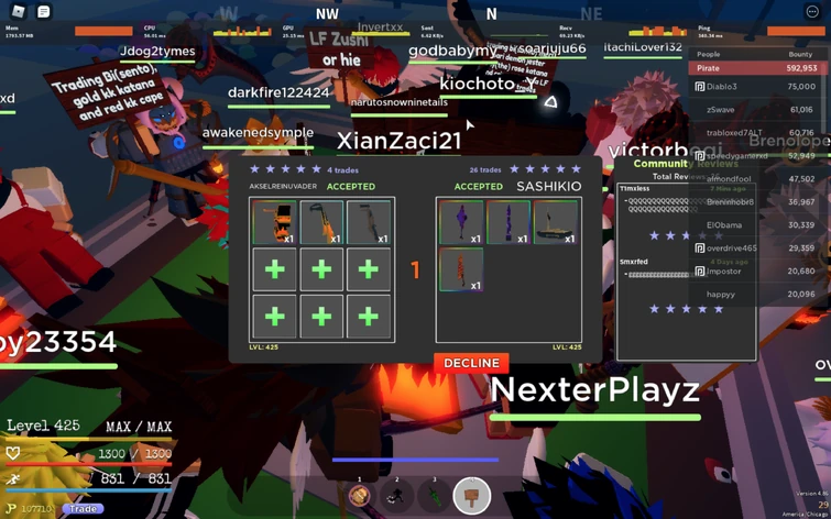 Best trades in gpo change my mind (not counting item transfers between ...