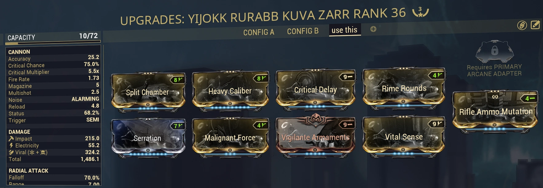 Not knowing about Progenitor Warframe in the whole Kuva weapon process ...