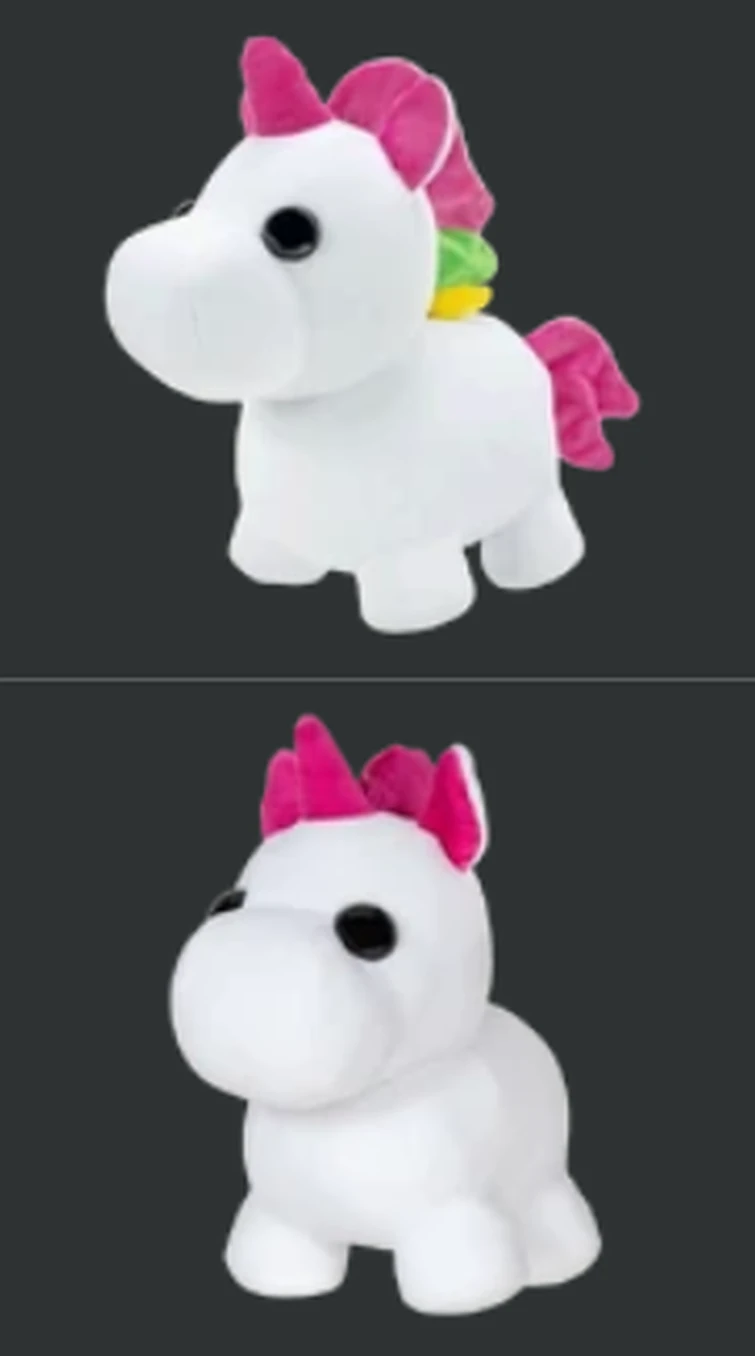 Guess which is the neon unicorn plush and normal unicorn plush ...