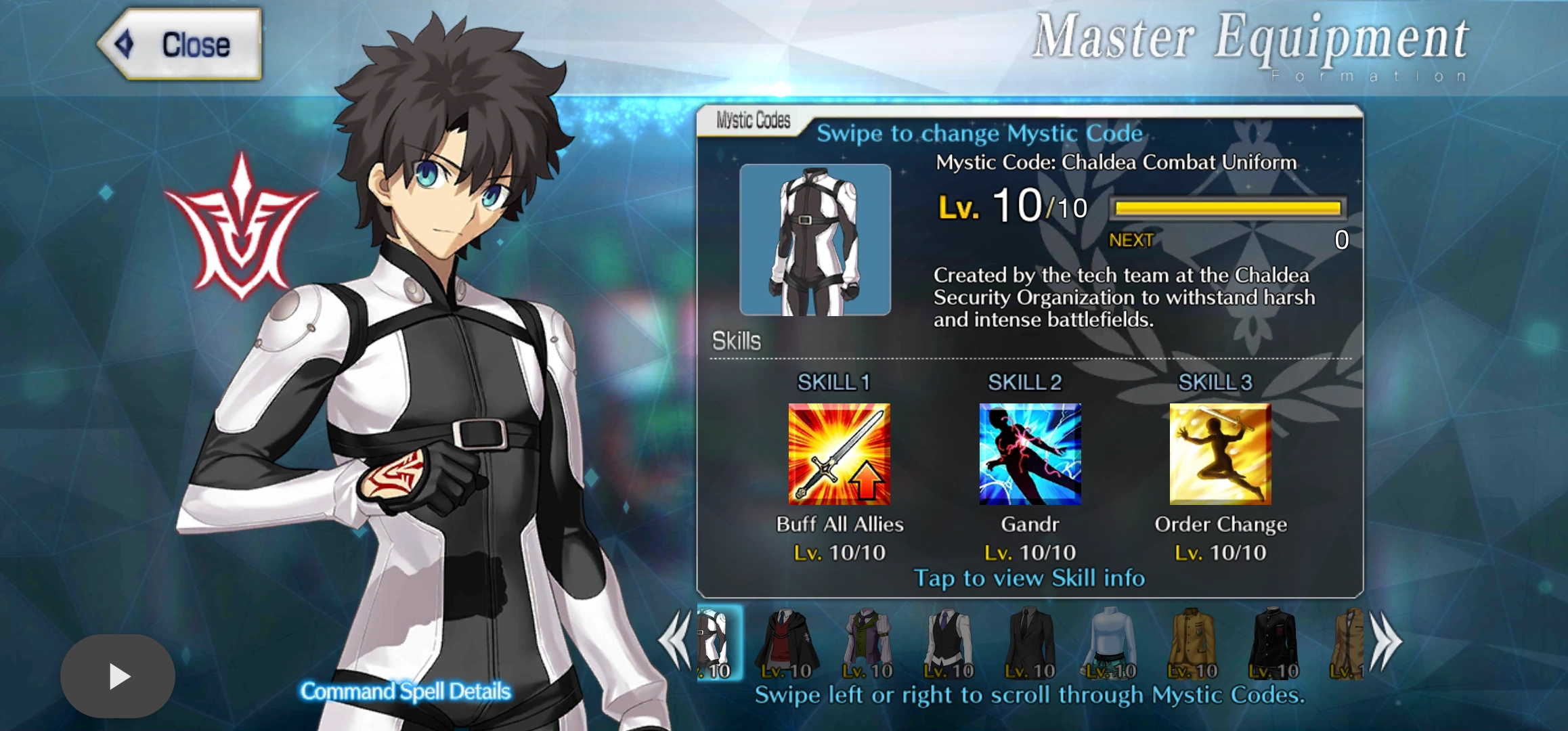 All mystic codes max leveled | Fandom