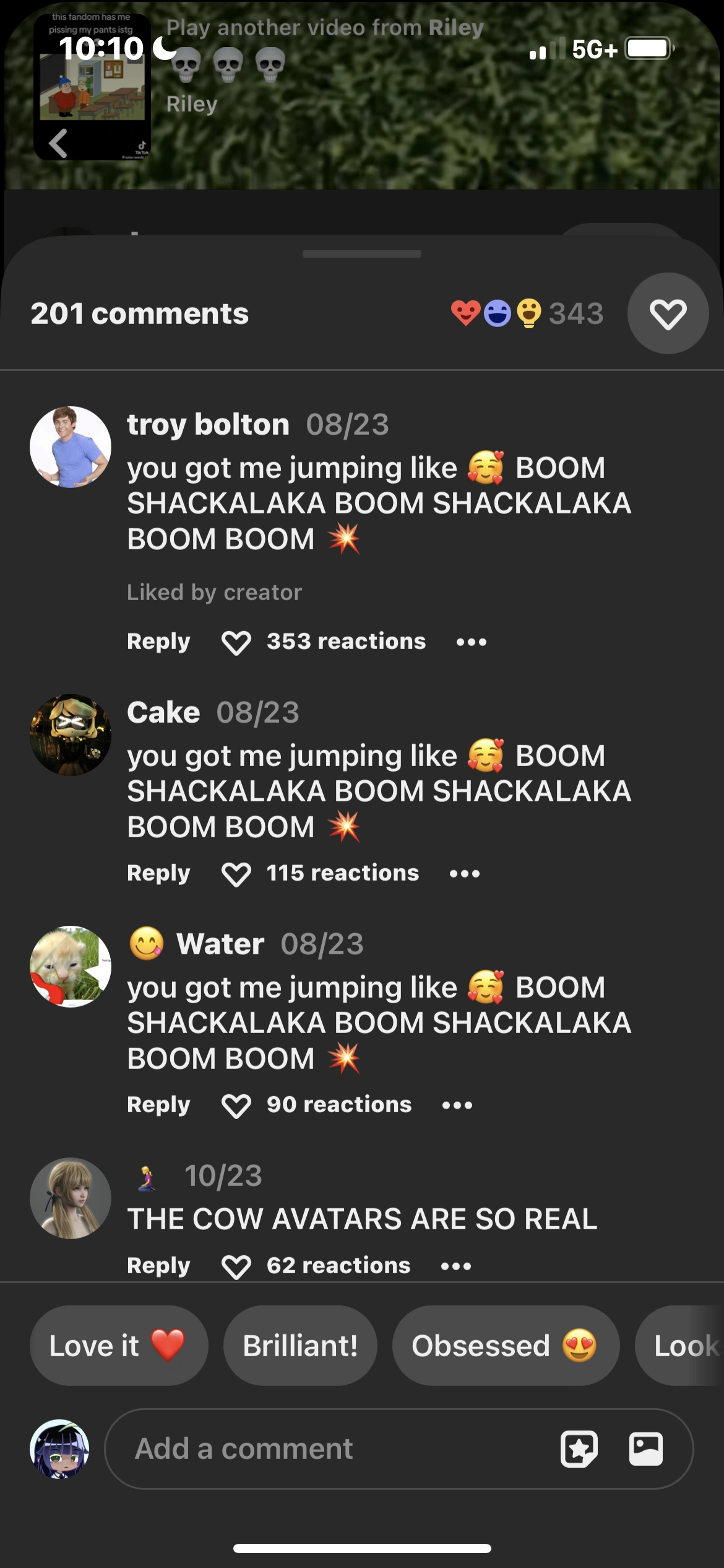 you got me jumping like 🥰 BOOM SHACKALAKA BOOM SHACKALACKA BOOM BOOM 💥 ...