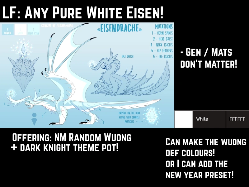 LF: Any Pure White Eisen | Fandom