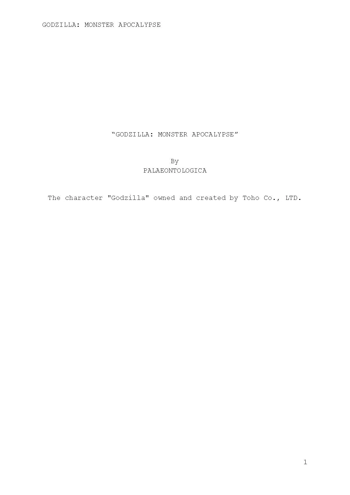 Finally updating my Godzilla fan-script! | Fandom