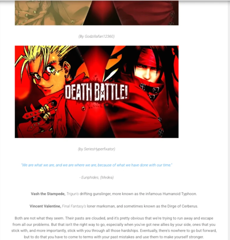 A Sneakpeak for the Vash VS Vincent blog I'm making | Fandom