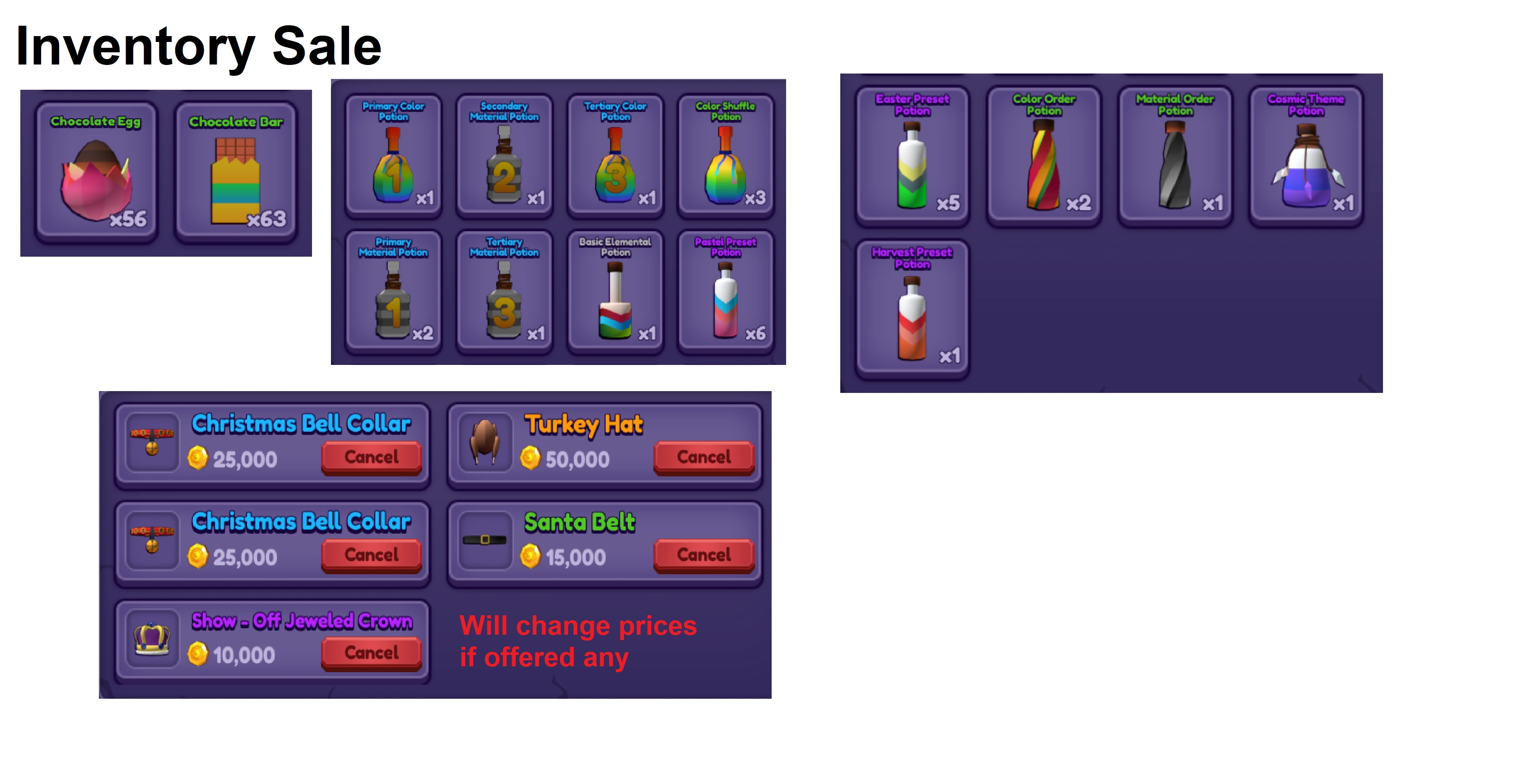 Inventory Sale | Fandom