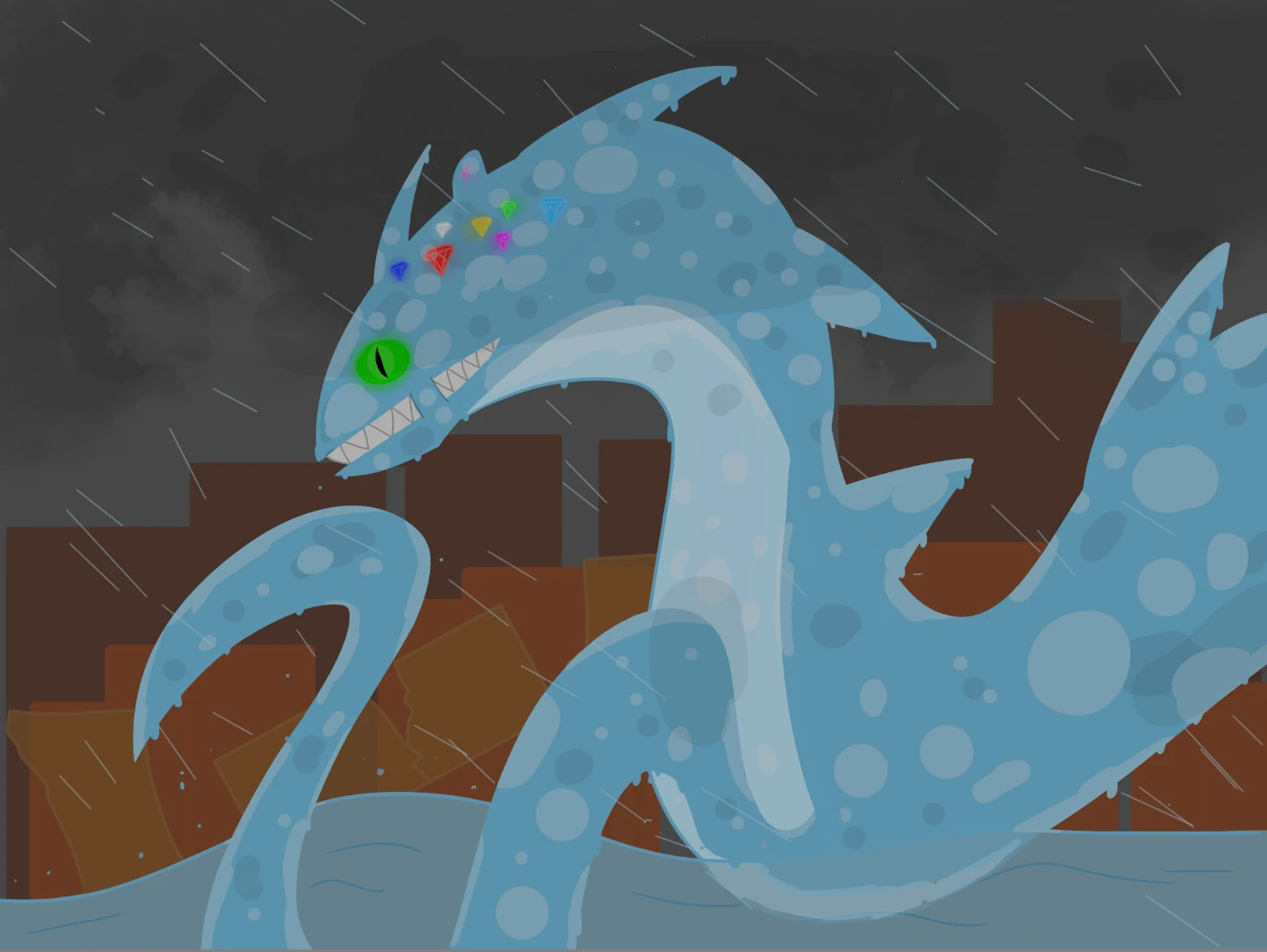 I drew Perfect Chaos(the one from Sonic X) | Fandom