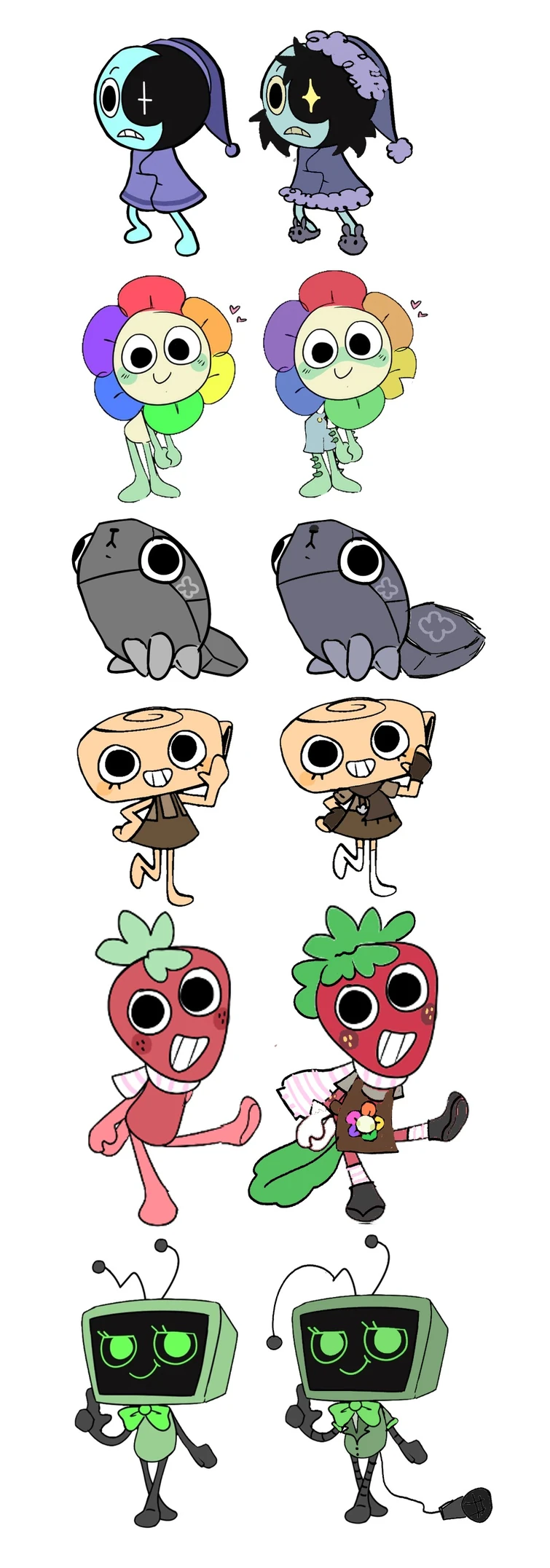 all mah main redesigns | Fandom